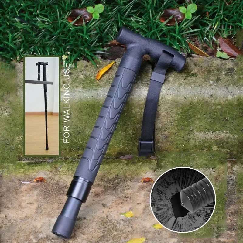 1PC Outdoor EDC Mountaineering Stick Foldable Multi Functional ...