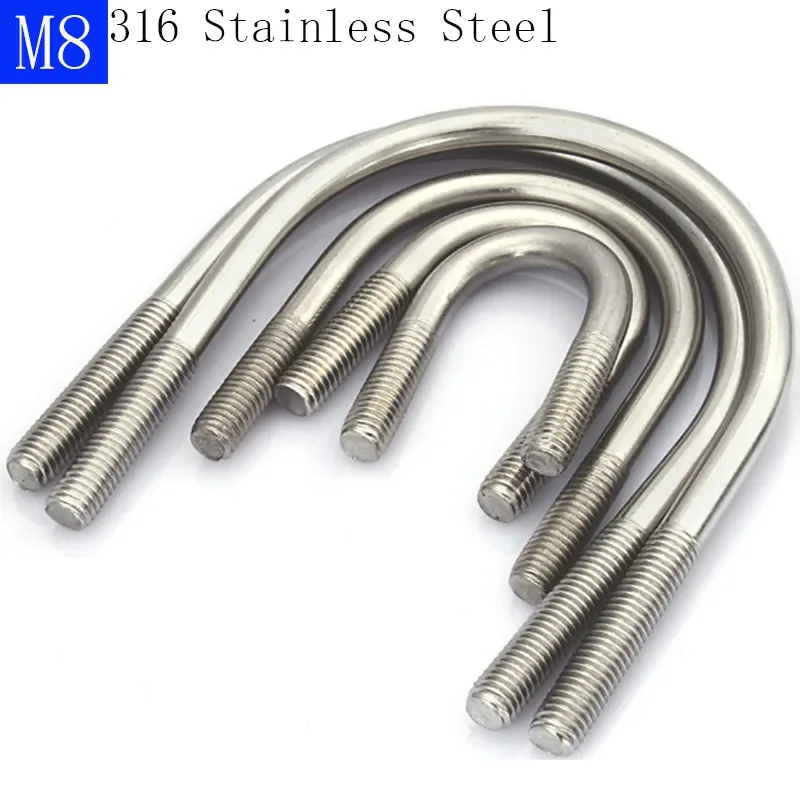M8-Metric-316-Stainless-Steel-U-Bolts-Round-Bend-U-Bolt-U-Clamp-A4-70 ...