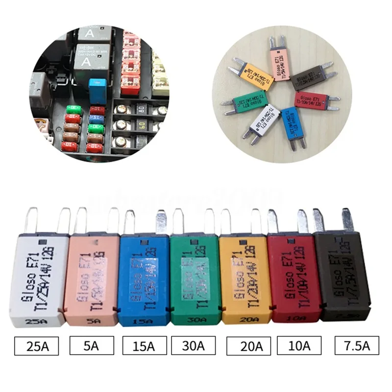 DC14/32V 5A-30A Automatic Reset Mini ATM Circuit Breaker Blade Fuse ...
