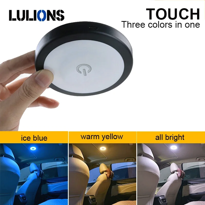 1pc-LED-Touch-Light-Wireless-Car-Interior-Lighting-Auto-Roof-Ceiling ...