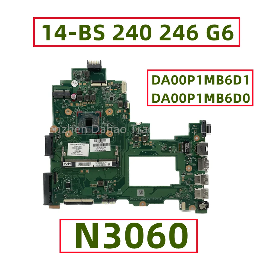 For HP Pavilion 14-BS 240 G6 246 G6 Laptop Motherboard With N3060 CPU ...