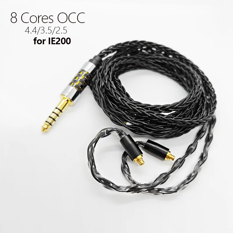 젠하이저 이어폰용 IE200 케이블, 마이크 포함 OCC 은도금 업그레이드, 4.4mm 밸런스 2.5mm