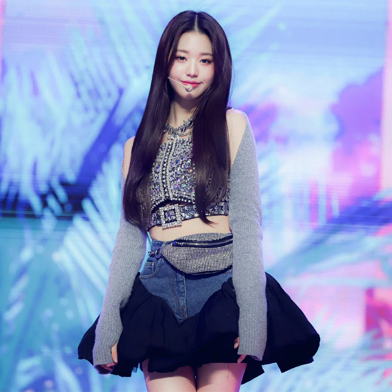 K-pop Idol Clothes Women Fluffy Shorts Concert Outfits Stage Costume ...