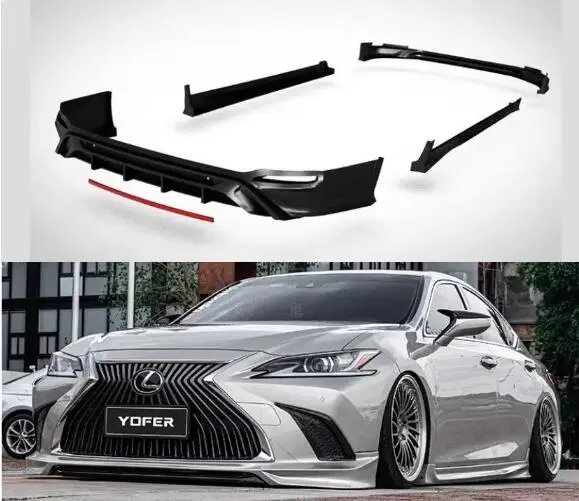 For Lexus ES200 ES260 ES300H 2018-2023 ABS Matte Black Bumper Front Lip ...