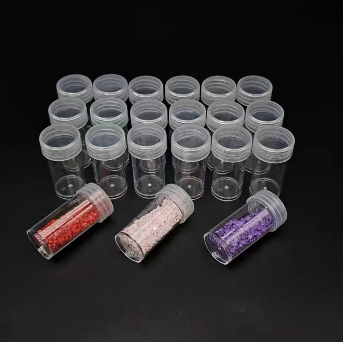 10pc-Diamond-Painted-Transparent-Storage-Box-DIY-Square-Round-Plastic ...