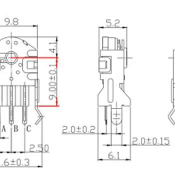 TTC Encoder 7/8/9/10/11/12/13/14/15/16mm Rotary Mouse Scroll Gold Wheel ...