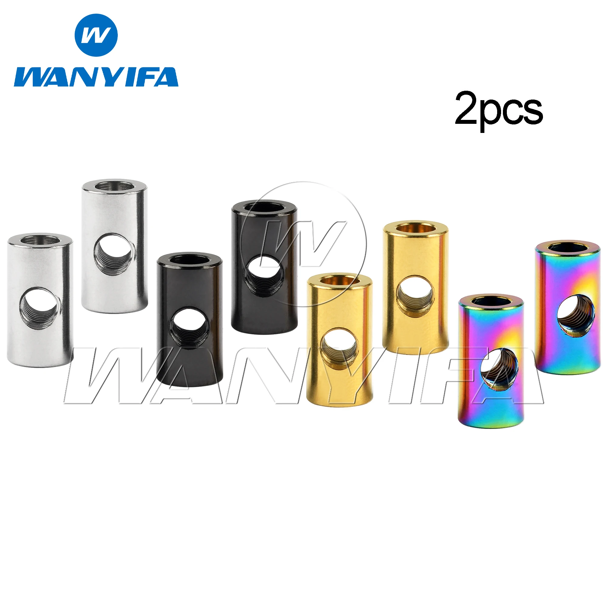 Wanyifa 2pcs Titanium Cylindrical Nuts M5 Bicycle Sitting Rod Seat Post ...