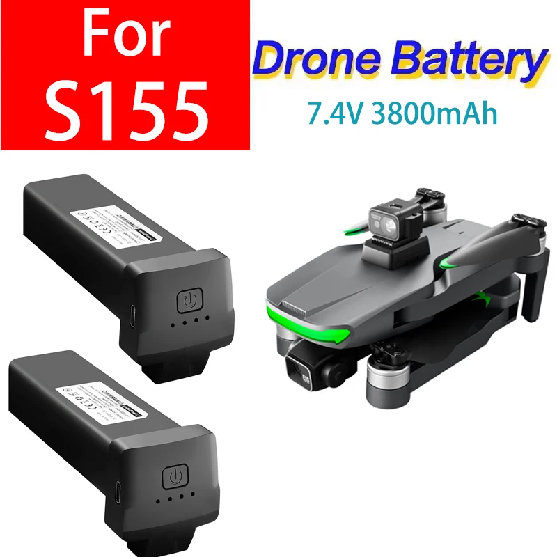 S155 ProMax Drone Battery 7.4V 3800mAh 40min Long Life For S155 Max ...