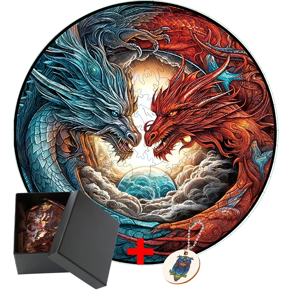 Dragon-Wood-Puzzle-DIY-Crafts-Wooden-Puzzles-For-Kid-Irregular-Animal ...