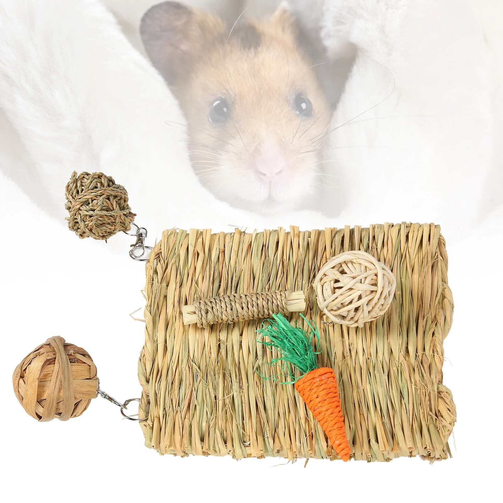 Hamster-Chew-Toy-Set-Relieve-Boredom-Teeth-Grinding-Rabbit-Grass-Mat ...