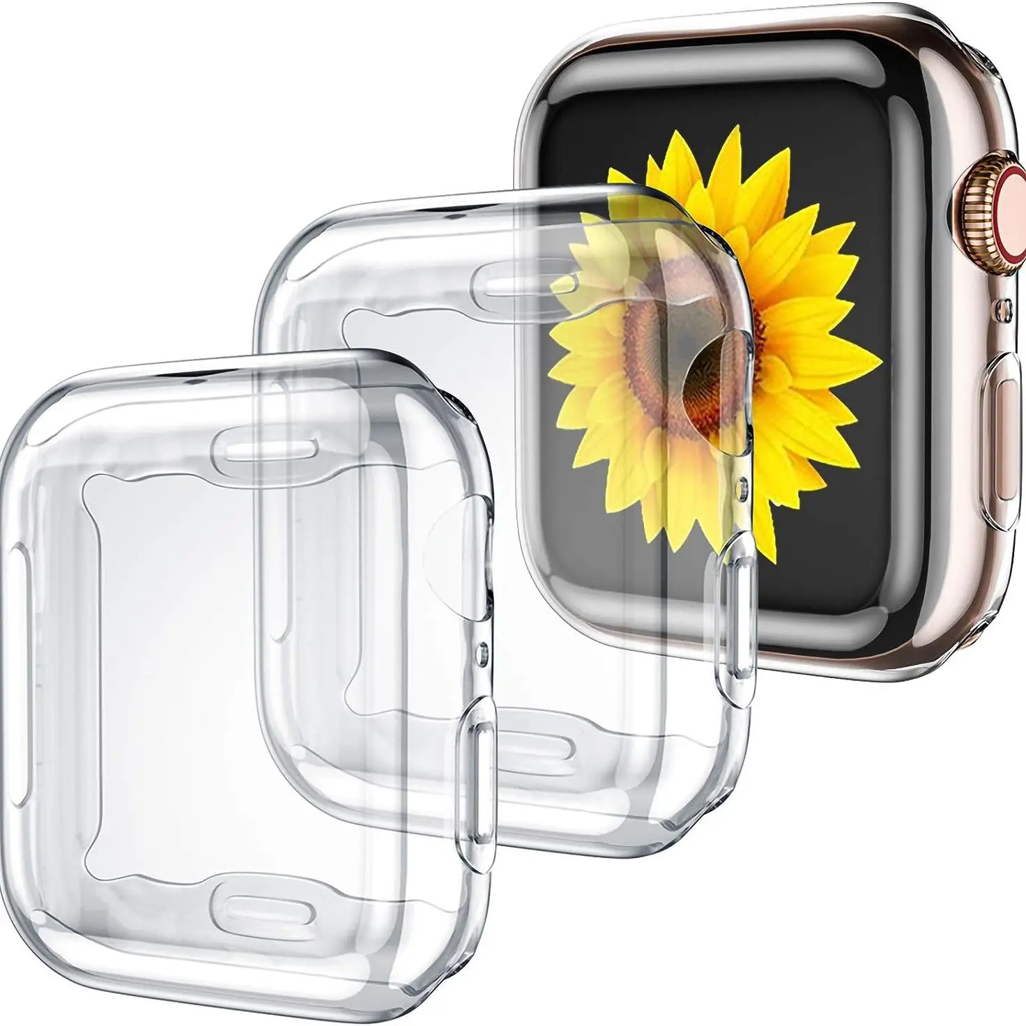 Clear-Case-For-Apple-Watch-45mm-41mm-44mm-40mm-Screen-Protector-Full ...