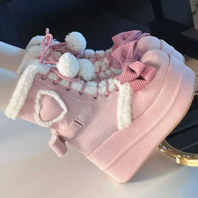 Botas de nieve cálidas de invierno Para Mujer, bonitas botas de ...