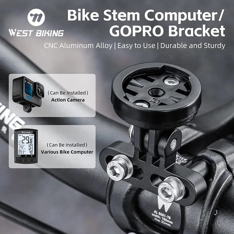 WEST-BIKING-Bike-Computer-Mount-Adjustable-Gopro-Camera-Extension ...