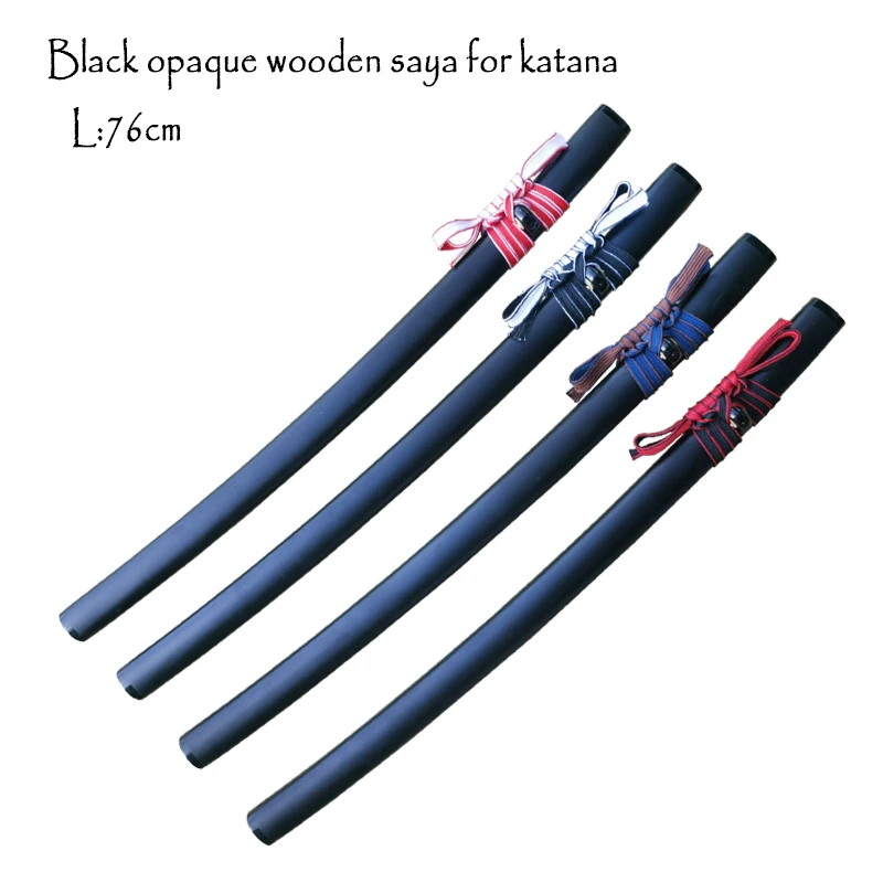 Wooden Katana Saya For Japanese Samurai Sword Black Opaque Sheath ...