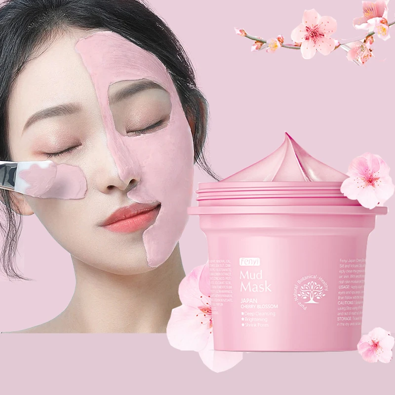 100g Japan Sakura Mud Face Mask Anti Wrinkle Night Facial Packs Skin ...