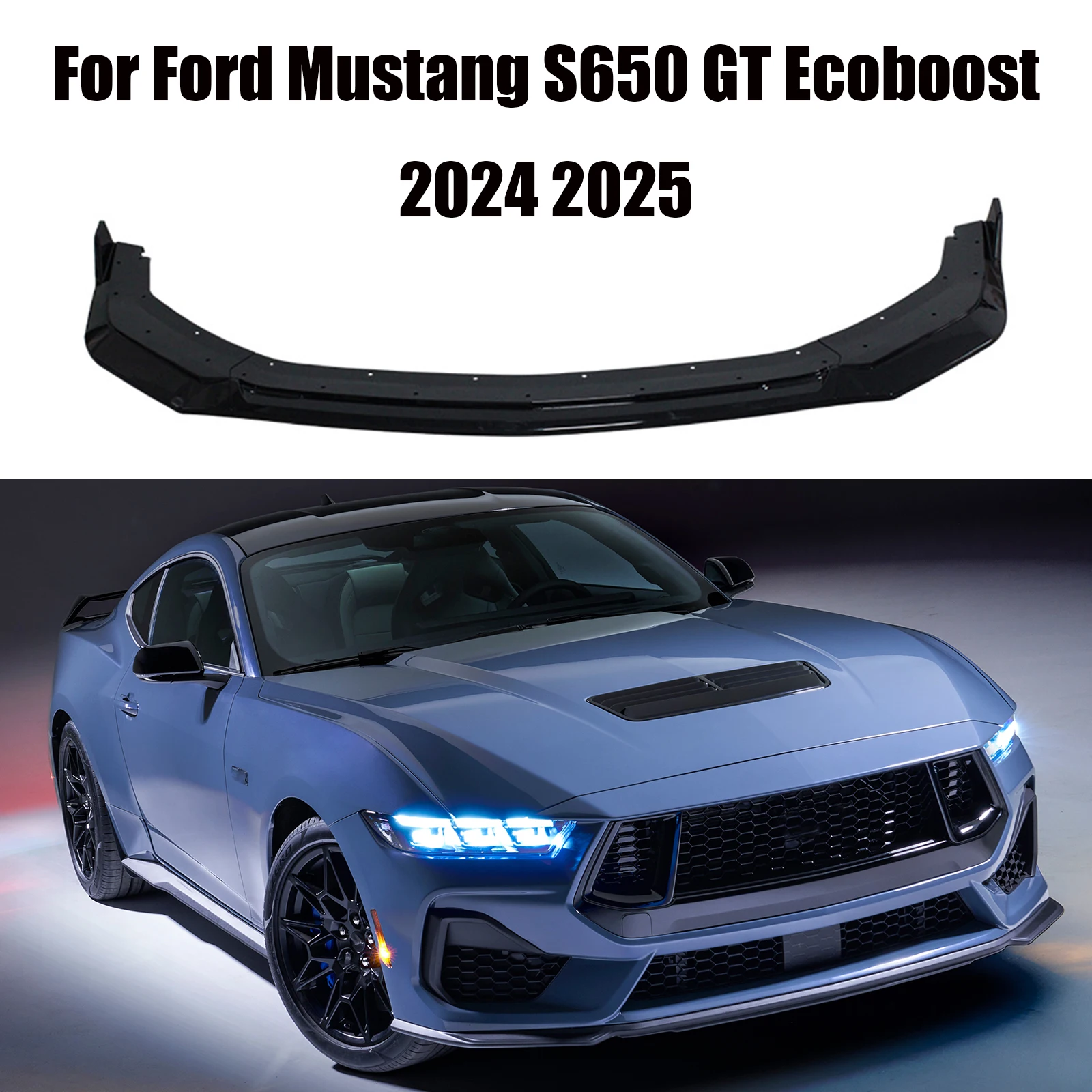 For Ford Mustang S650 GT Ecoboost 2024 2025 Spoiler Splitter Car Front ...