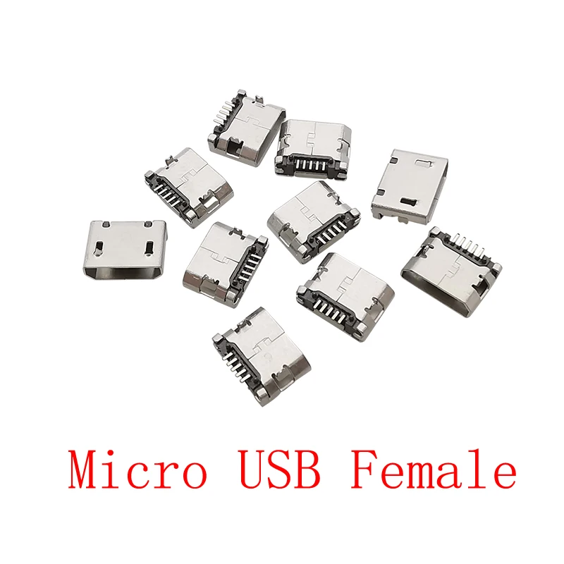 Micro-USB-Female-Jack-Connector-5-Pin-MicroUSB-Socket-Adapter-For-Data ...