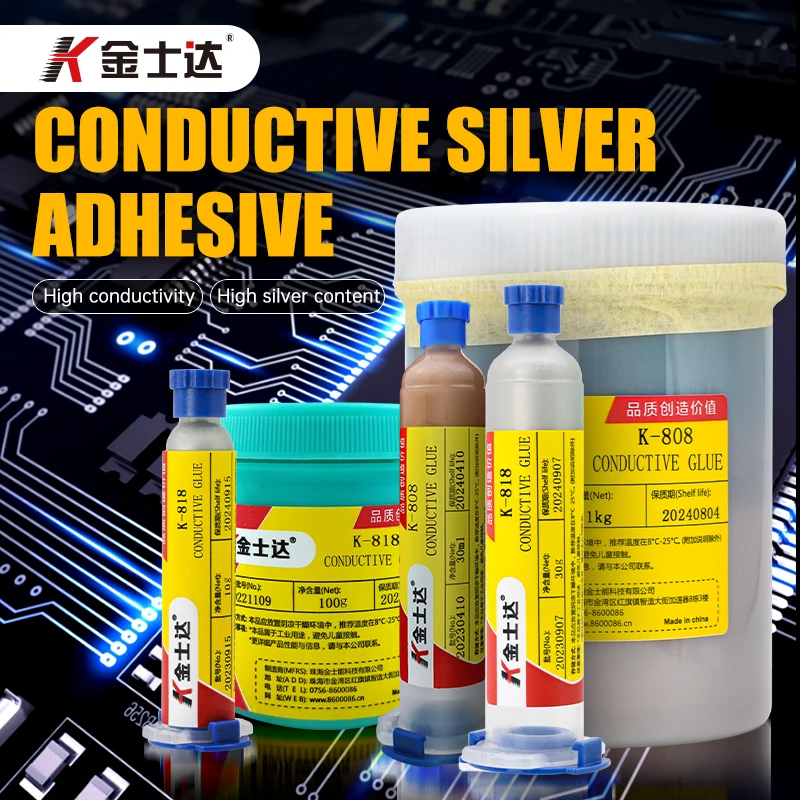 Kingstark-818 Conductive Glue Conductive Epoxy Glue with Pure Silver ...