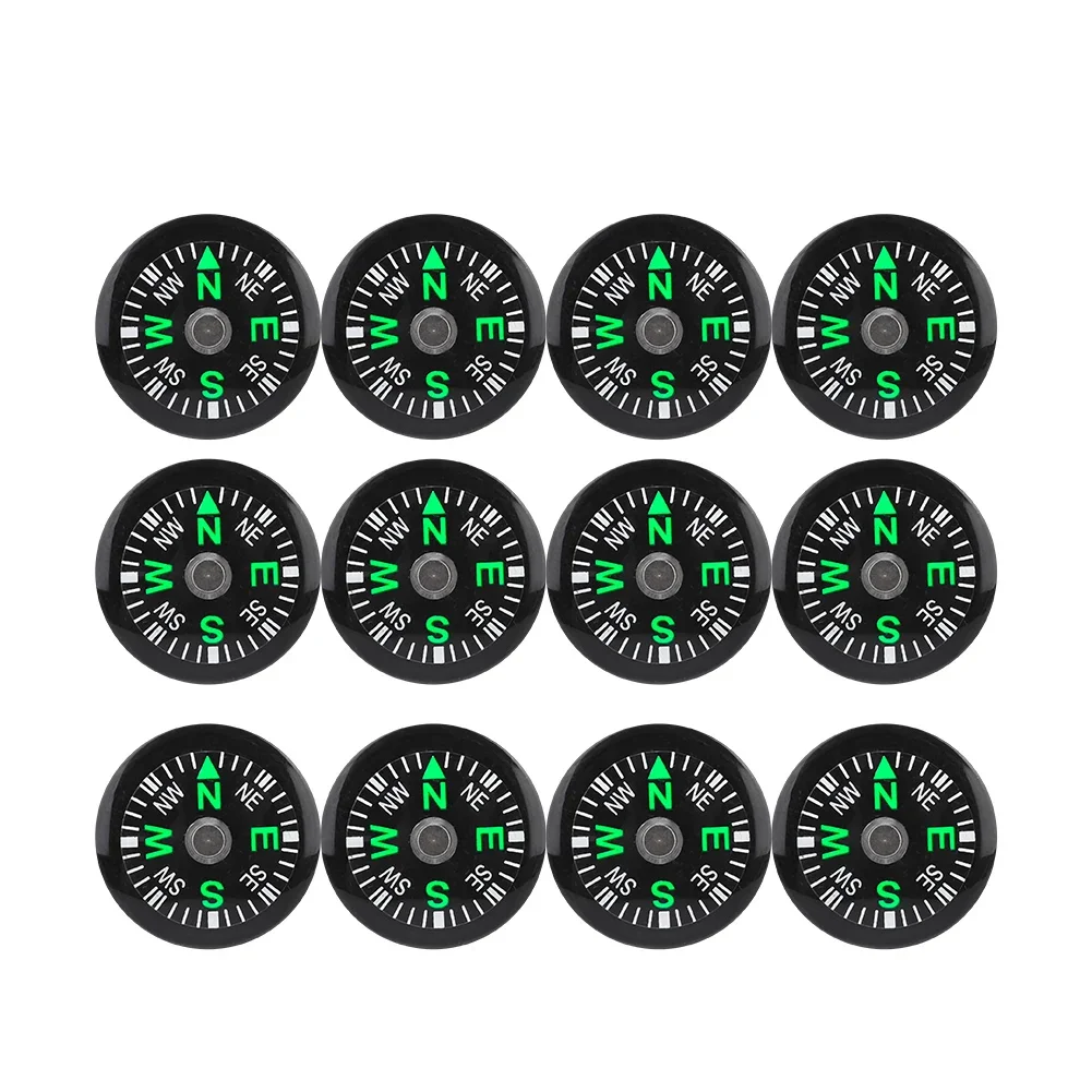 20mm 12pcs Mini Pocket Oil Filled Compass For Hiking Camping Activities ...
