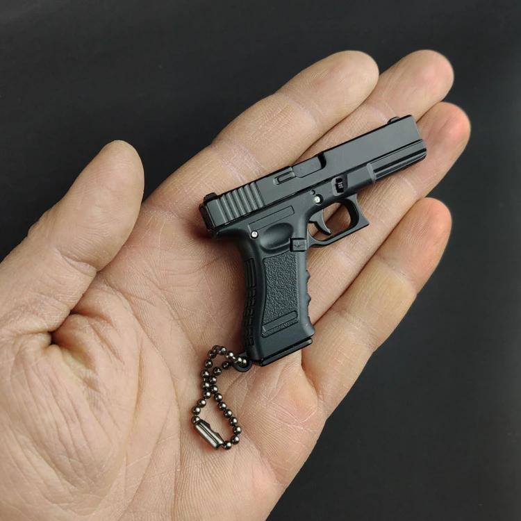 1pc 1:3 glock g17 liga de plástico chaveiro mini brinquedo arma modelo ...