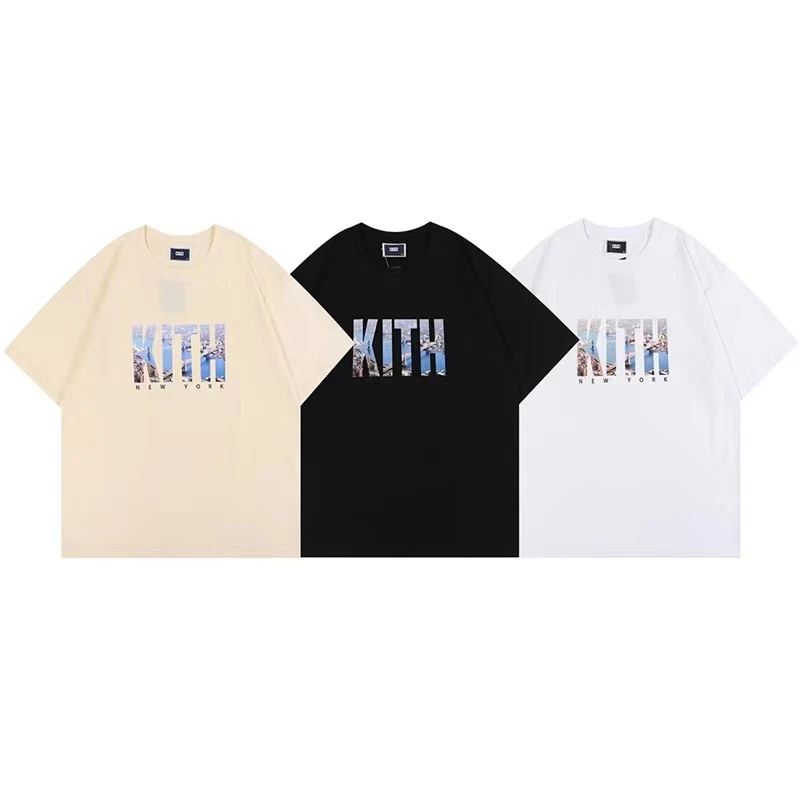 KITH Moroccan Cashew Flowers Tile Box Logo Tees Fashion Summer 230g ...