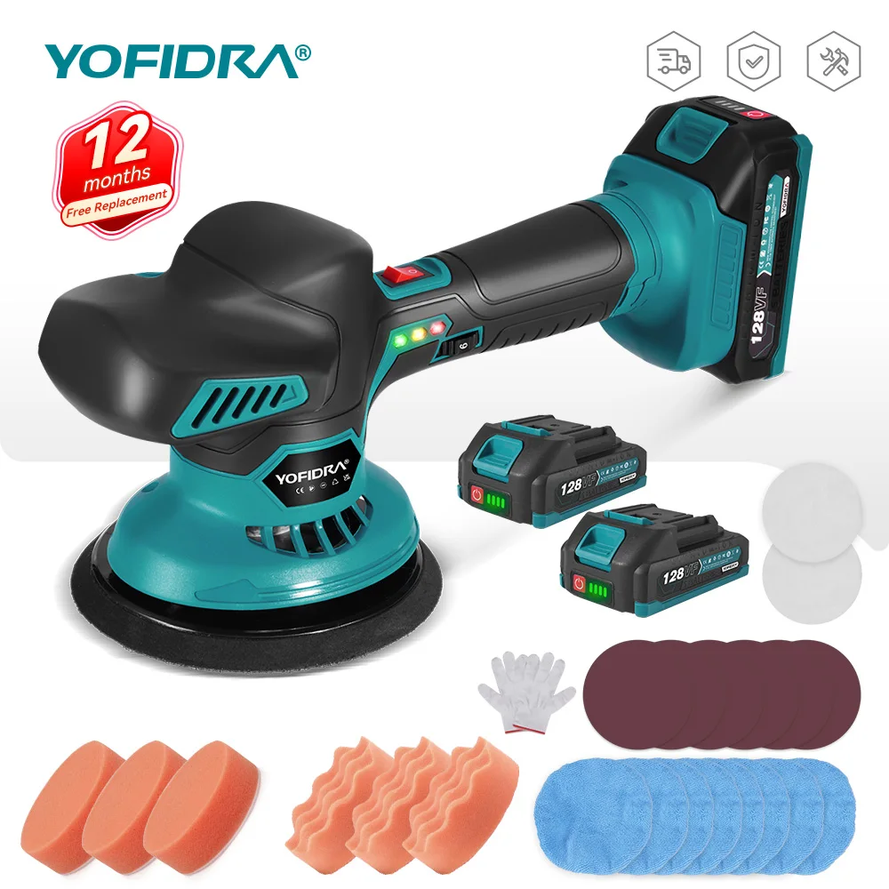 YOFIDRA 150mm Electric Car Polisher 6 Gears Adjustment Car Cleaning ...