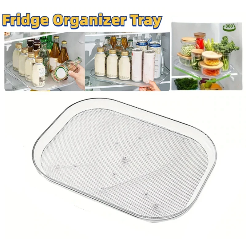 Turntable-Organizer-For-Refrigerator-360-Rotatable-Rectangle-Storage ...