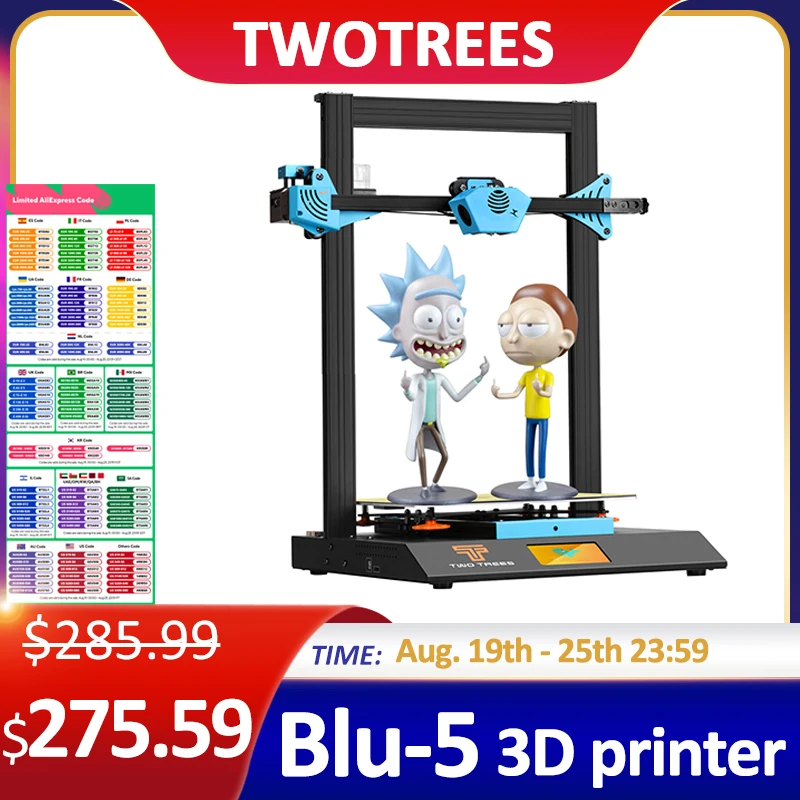 Twotrees-Blu-5-Bluer-Plus-3D-Printer-DIY-PEI-Magnetic-TMC2209-Upgrade ...