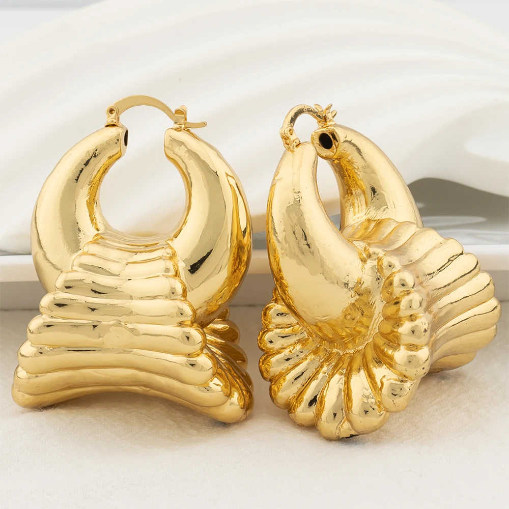 Gold-Plated-Bold-Earrings-Irregular-Vintage-Lion-Head-Hoop-Earrings-for-Women-Geometric-Gold ...