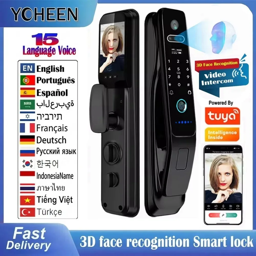 Tuya-App-Wifi-3d-Face-Recognition-Smart-Door-Lock-Camera-Fingerprint ...