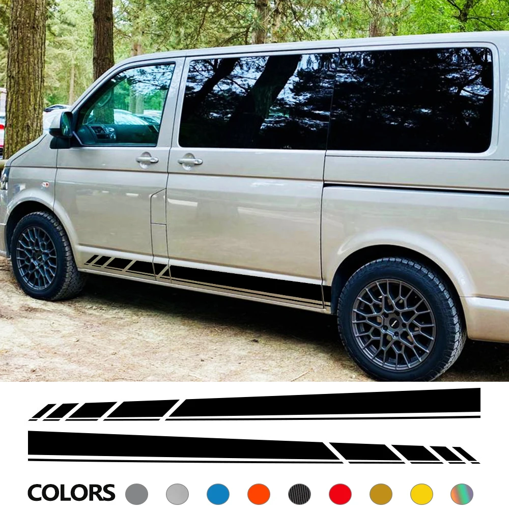 2PCS Car Door Side Stickers For Volkswagen VW Transporter T3 T4 T5 T6 ...