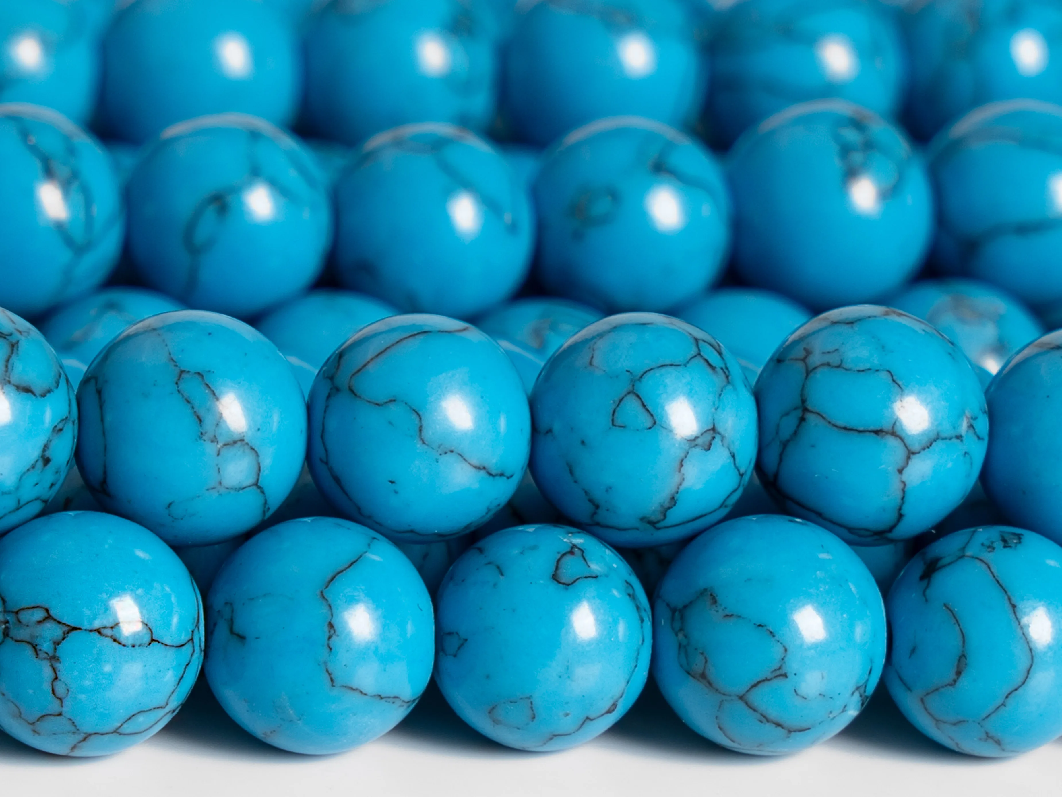 Genuine Natural Queen Blue Magnesite Turquoise Beads Grade AAA Gemstone ...