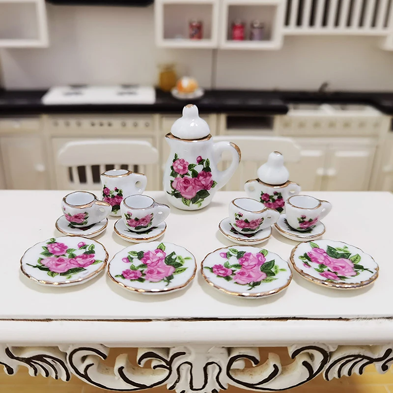 1Set-1-12-Dollhouse-Miniature-Porcelain-Ceramic-Tea-Cup-Set-Tableware ...