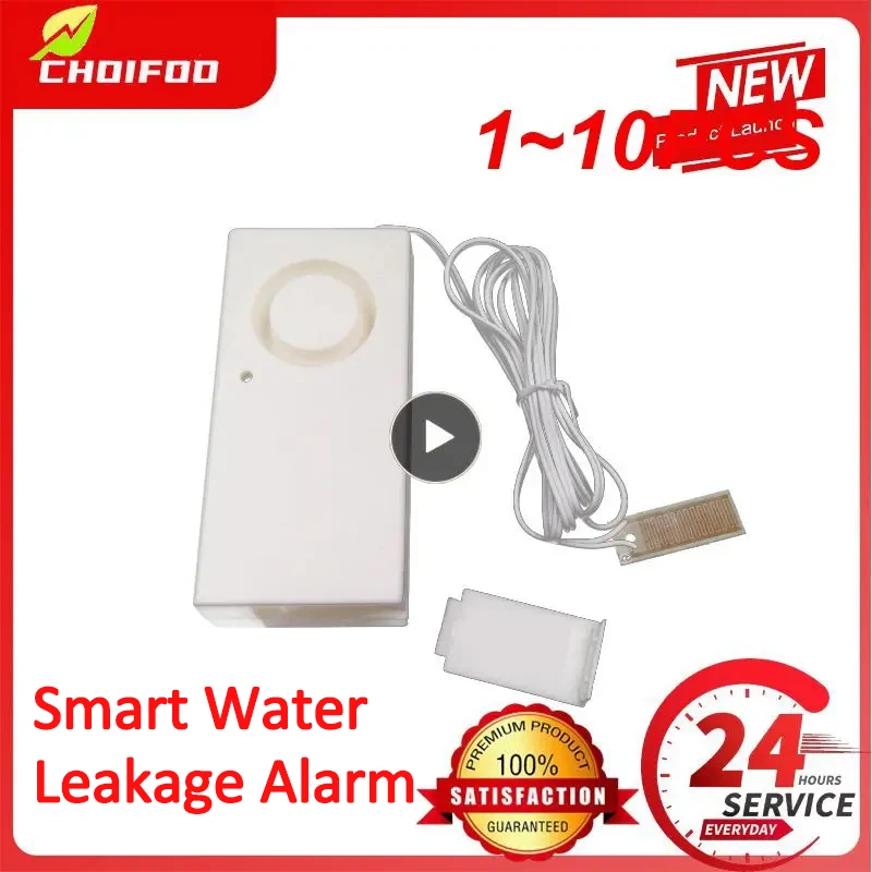 1~10PCS Smart Water Leakage Alarm 110dbs Detector Independent Water ...