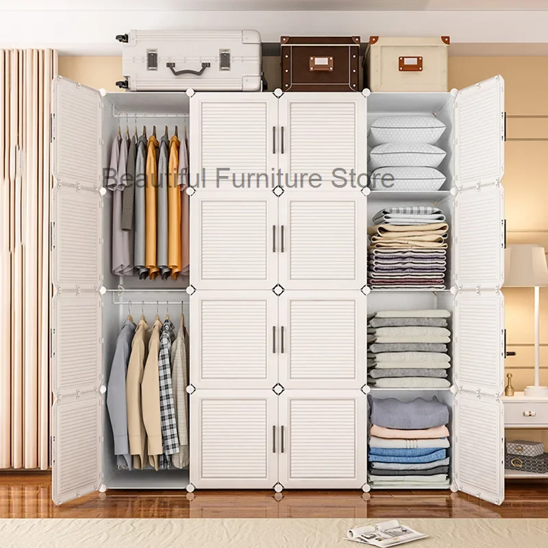 Cupboard-Plastic-Wardrobe-Clothing-Rack-Filing-Portable-Storage ...