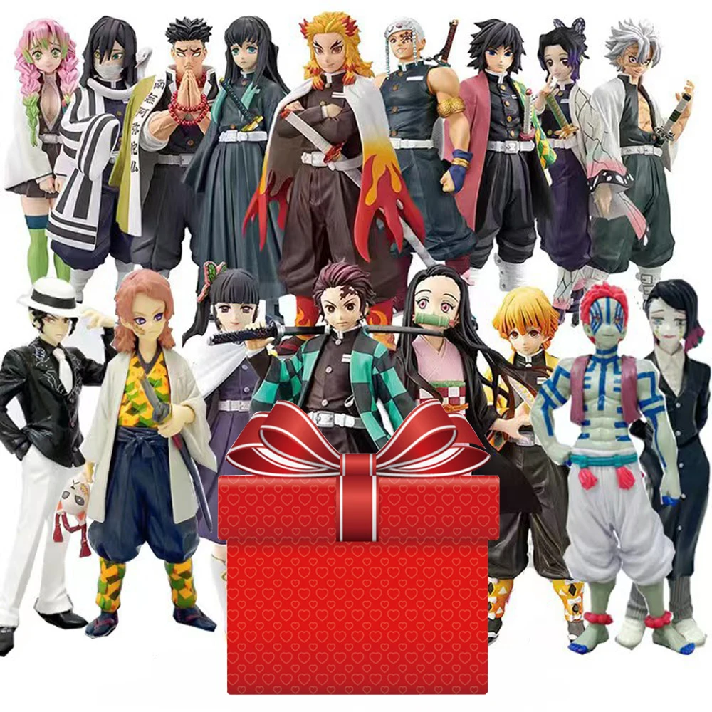 Demon Slayer Figure Kimetsu blind box toys cat figures mystery box ...