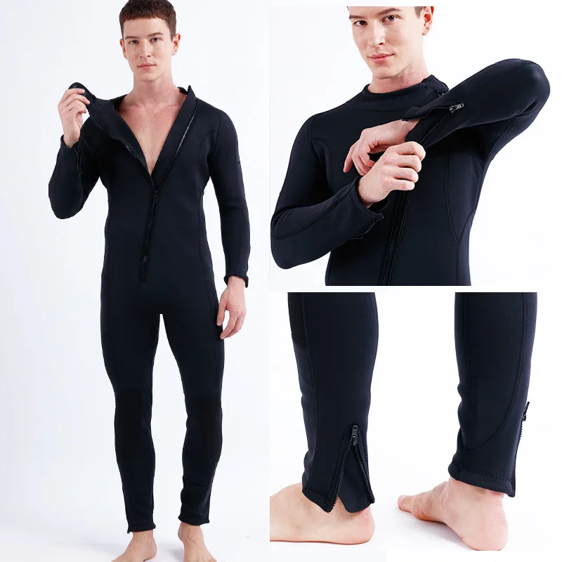 MYLEDIDiving-Suit3mmFront-Zipper-Diving-Suit-Thermal-One-Piece-Diving ...