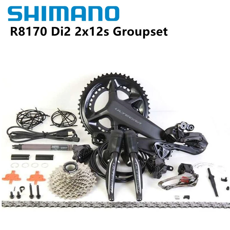 Shimano R8170 2x12speed Di2 R8100 Crankset 170mm 172.5mm 11-30t 11-34t ...