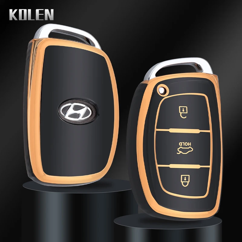 Tpu Car Remote Key Case Cover Shell Fob For Hyundai Tucson Santa Fe ...