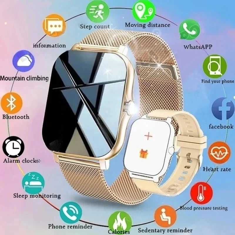 2026 Smartwatch Android Phone 1.44''Inch HD Screen Bluetooth Call Blood ...