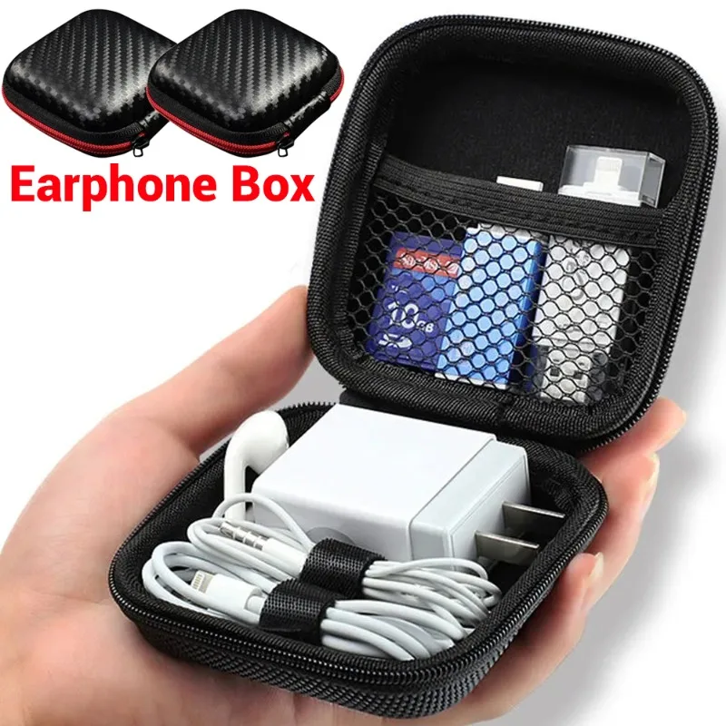 Mini Portable Earphone Case Headphones Bags USB Cable U Disk Storage ...