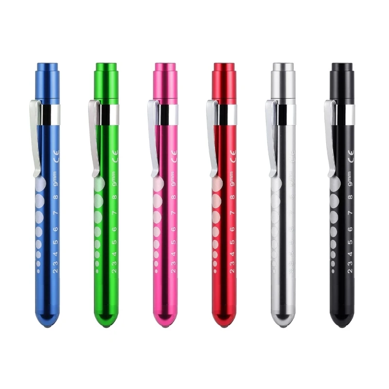 LED-Penlight-Pen-Light-Flashlight-with-Clip-Pupil-Gauge-Pen-Light-for ...