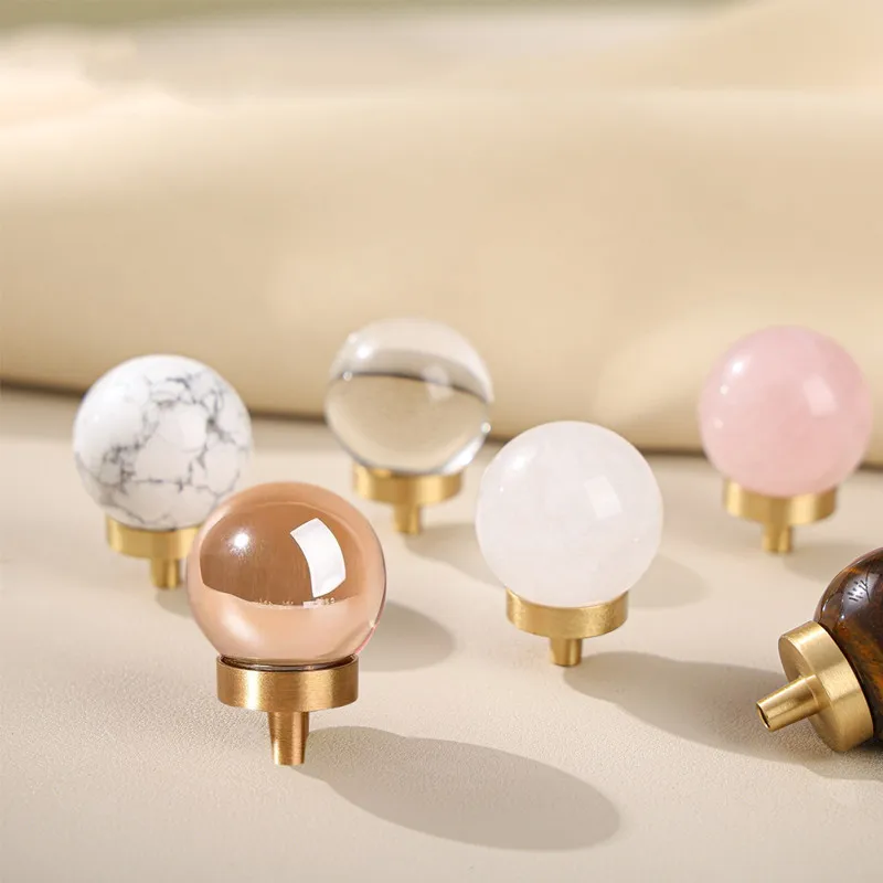 New-Creative-Knob-Crystal-Handle-Light-Luxury-Brass-Handle-Clothing ...