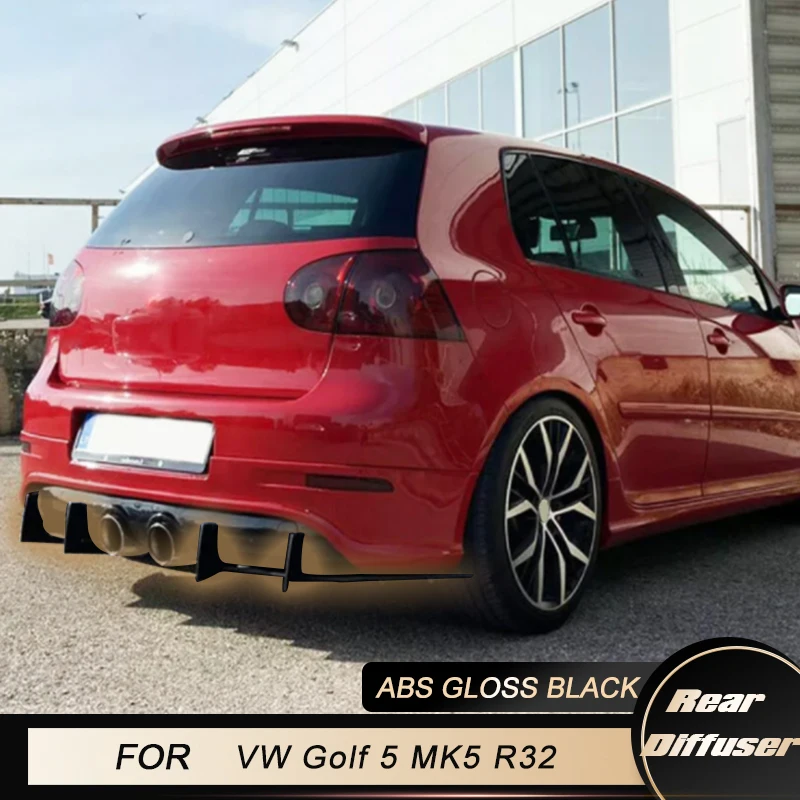 Car-Rear-Bumper-Diffuser-Lip-For-Volkswagen-VW-Golf-5-MK5-R32-2006-2009 ...