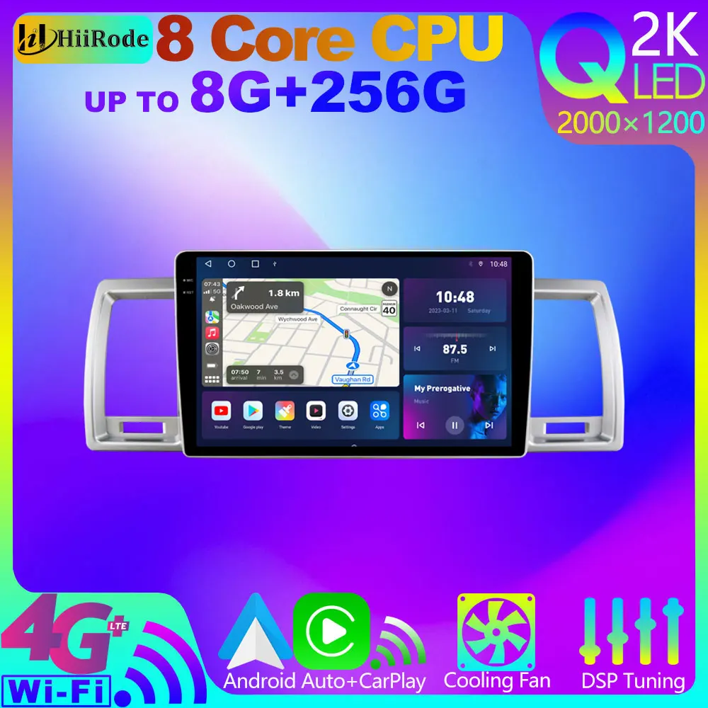 HiiRode-QLED-2K-8-256G-Android-12-Car-Radio-For-Toyota-Hiace-Super-GL ...