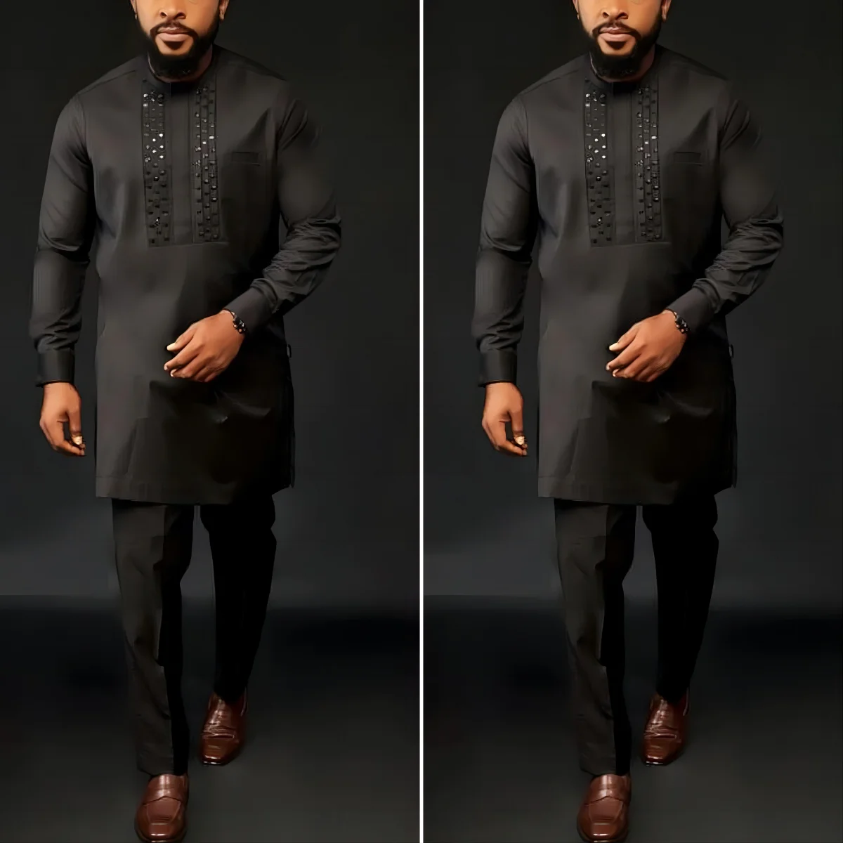 The New Summer Banquet Ethnic Wind Dashiki Men's Suit Unique Design ...