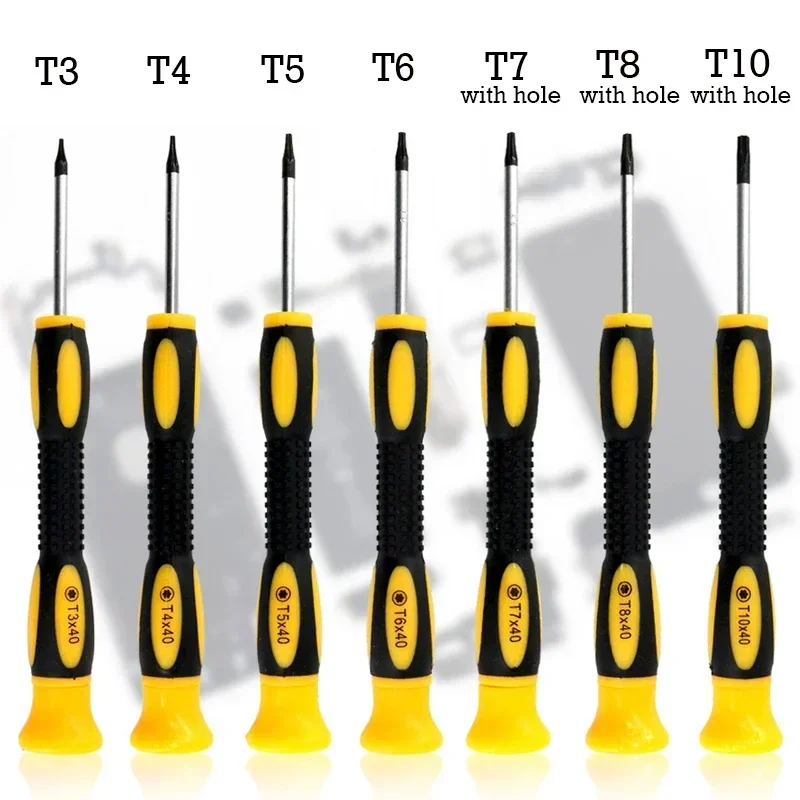 1-7pcs-Torx-Screwdriver-Bit-Set-T3-T4-T5-T6-T7-T8-T10-Mini-Hexagon ...