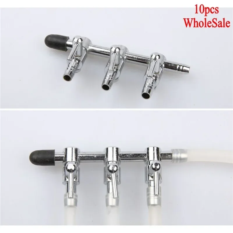 10 Pcs High Quality 3 Way Aquarium Fish Tank Air Splitter Stainless ...