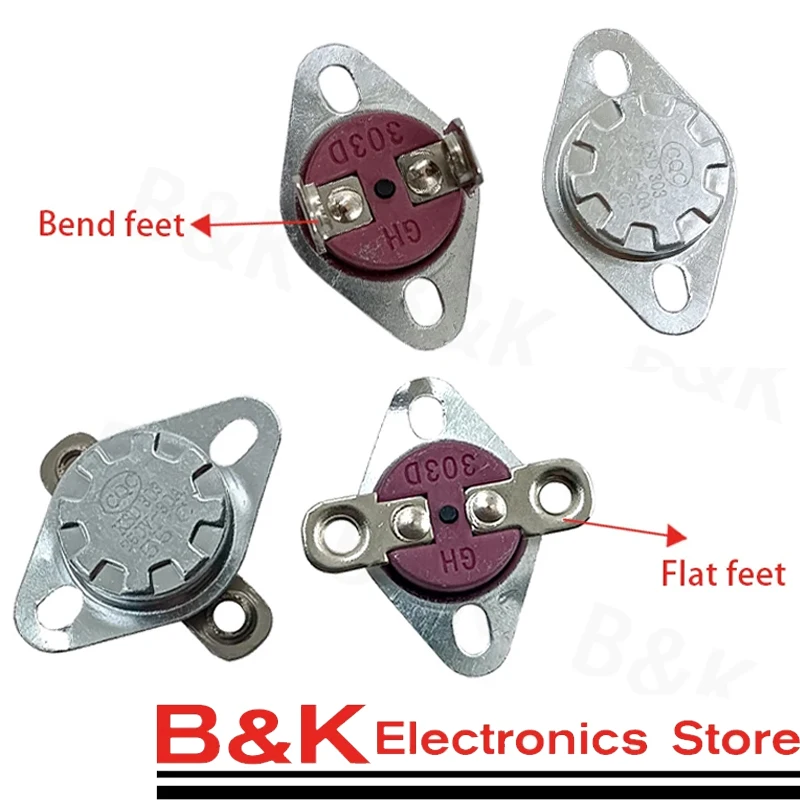 1/5/10PCS KSD303 30A250V 40-300degree Ceramic KSD301 Normally Closed ...