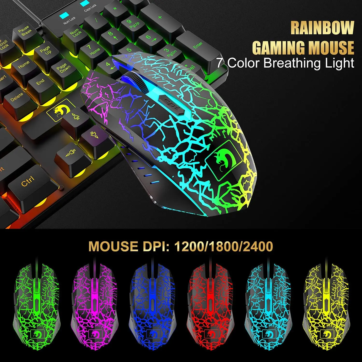 Havit purchase Gaming Keyboard UK Layout Rainbow